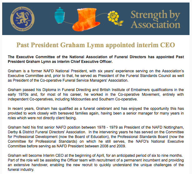 The NAFD has a new CEO