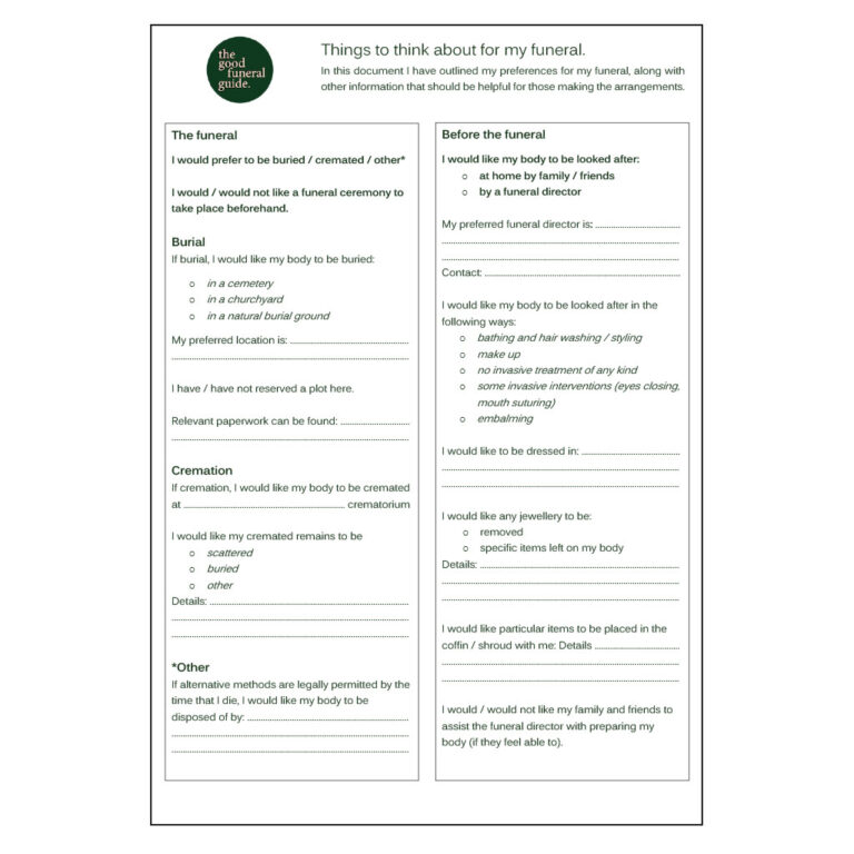 Downloads – The Good Funeral Guide